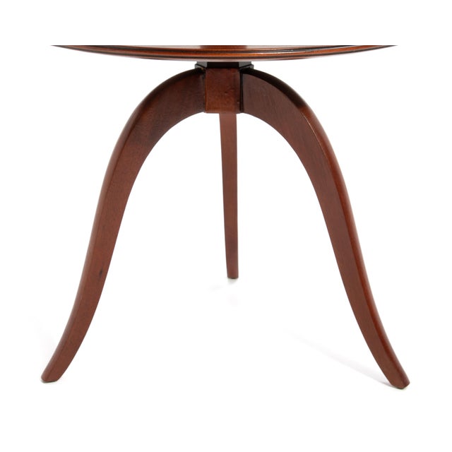 Edward Wormley Dunbar Two Tiered Round Mahogany Side Table | Chairish