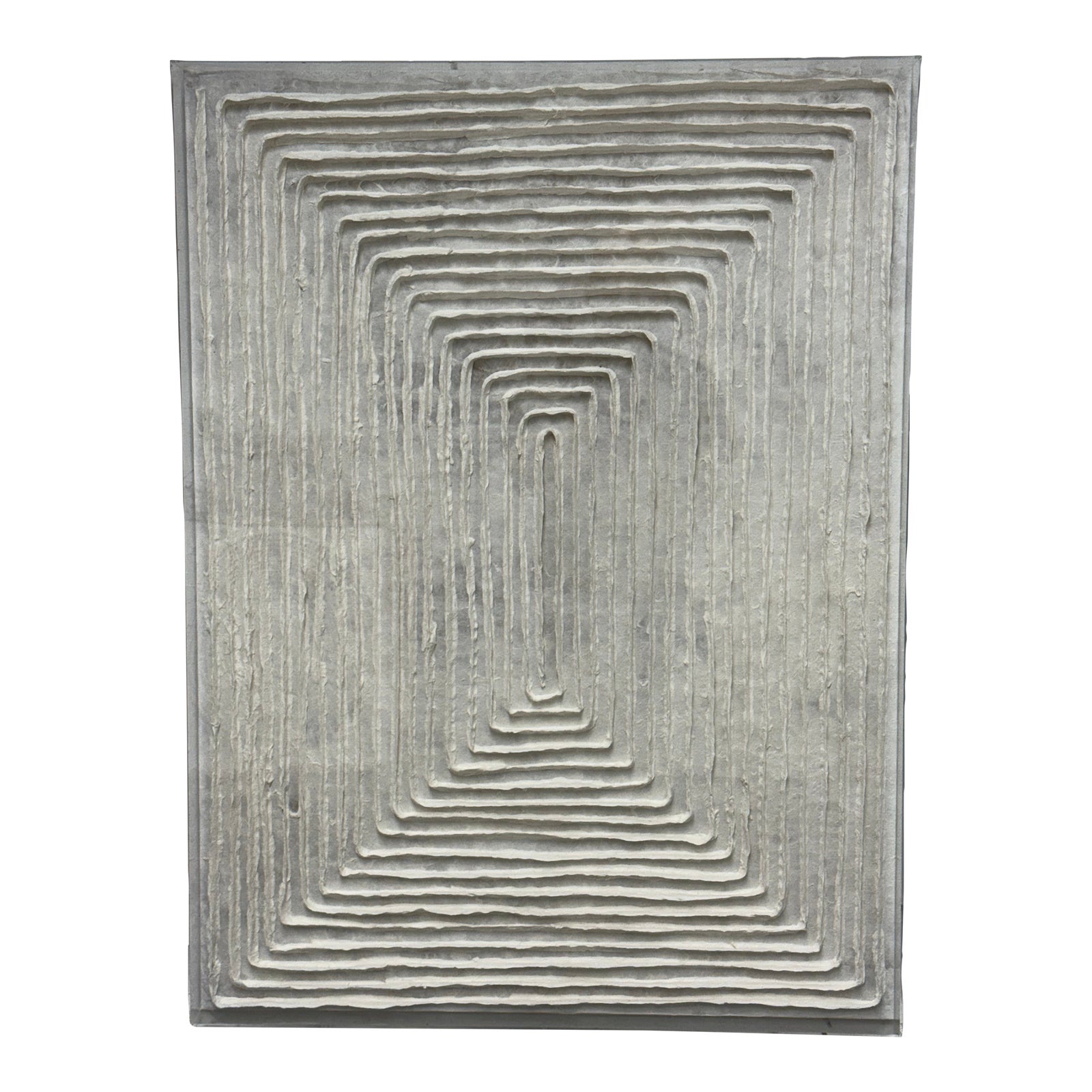 Concentric Circle Dimensional Plaster Wall Art in Shadow Box | Chairish