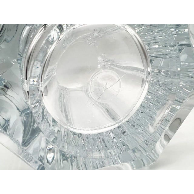 Mid-Century Modern Lucite Hexagon Transparent Vase | Chairish