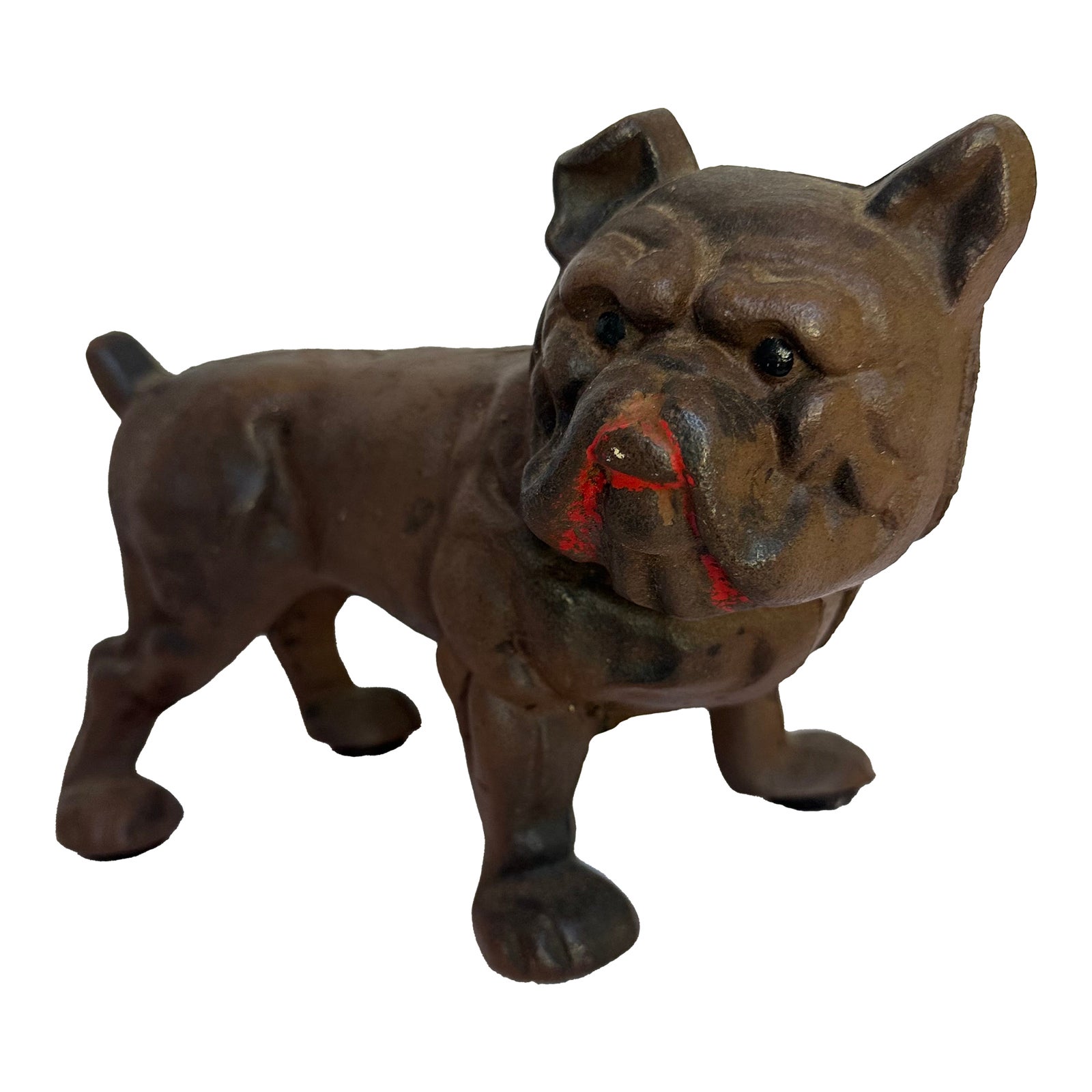 1920s Cast Iron Rare Bulldog Bank | Chairish
