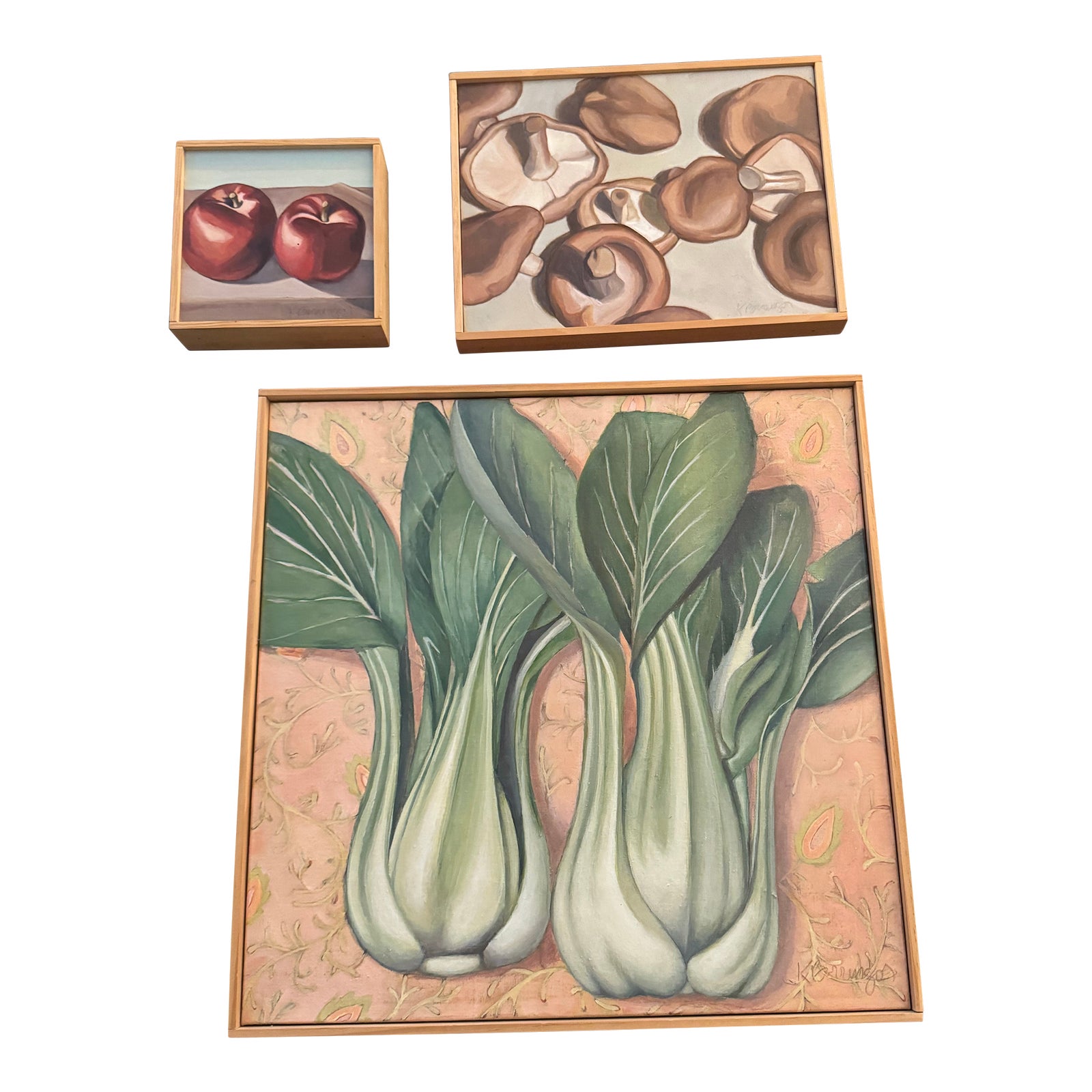 Kate Barrengos Realist Fruit and Vegetable Still Life Paintings - Set ...