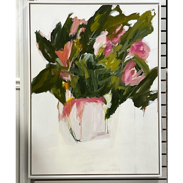 Contemporary Original Expressive Floral Abstract Painting on Canvas ...