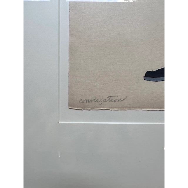 Framed Louis De Mayo "Conversation" 1981 Hand Signed Fine Art Serigraph ...