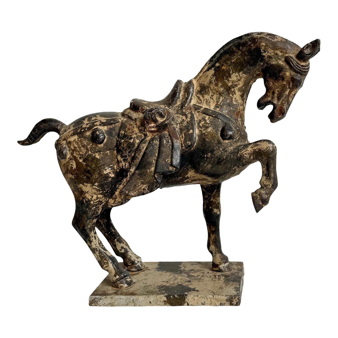 Antique Ming Iron War Horse | Chairish