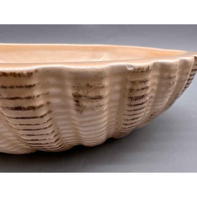 Vintage Ceramic Clam Shell Lidded Box | Chairish