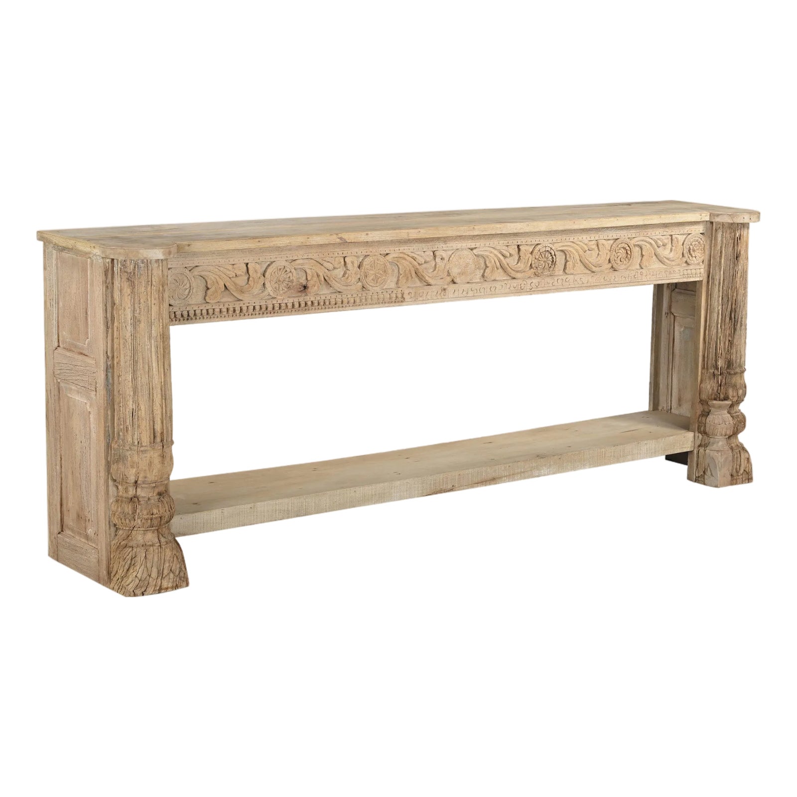Indian Bleached Teakwood Console Table Constructed From Antique ...