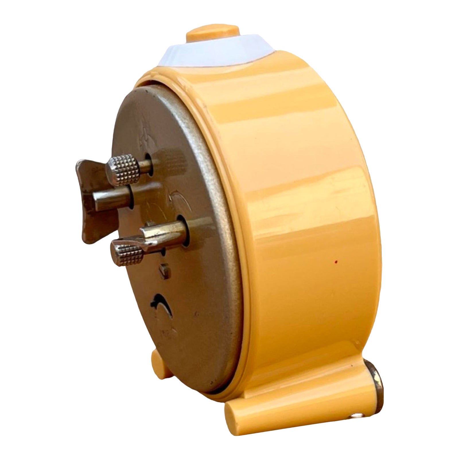 Yellow Mechanical Alarm Clock, Ruhla, Germany, 1970s. | Chairish