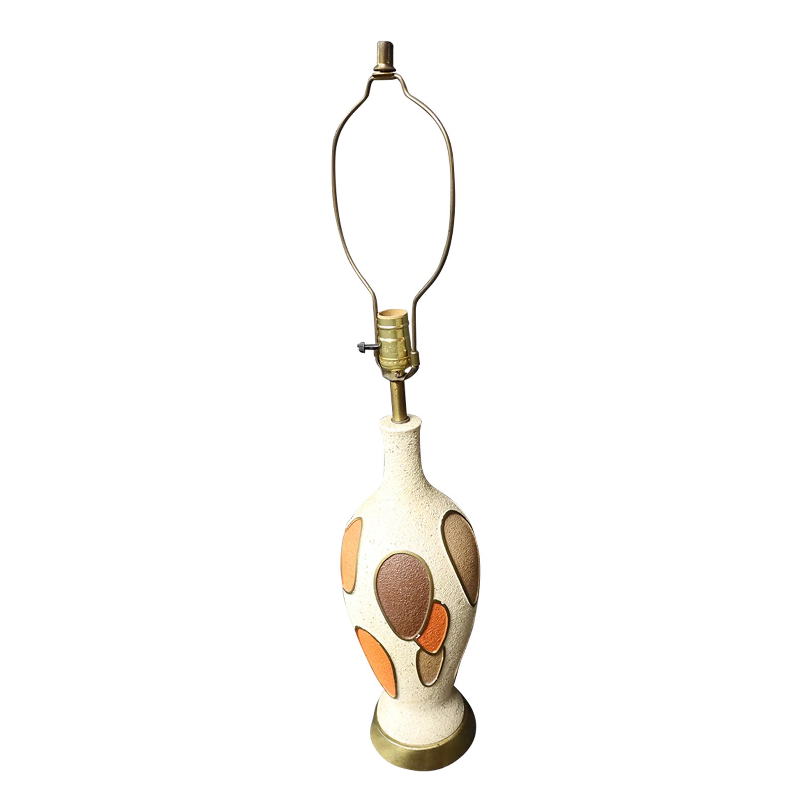 Mid Century Speckled Ceramic Lamp Chairish