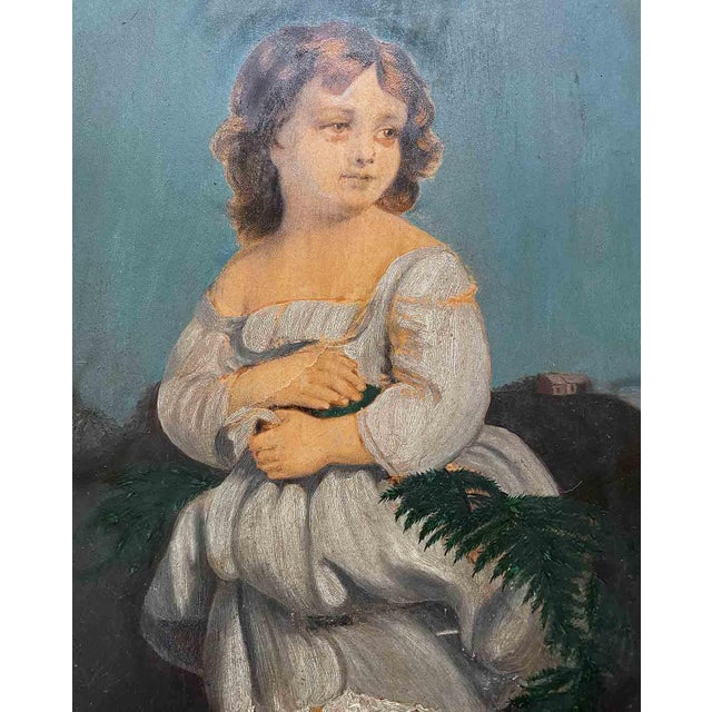 Antique Victorian Painting of a Young Girl | Chairish