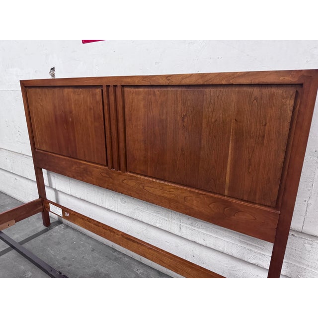 California King Stickley Furniture Cherry Wood Bed Frame | Chairish