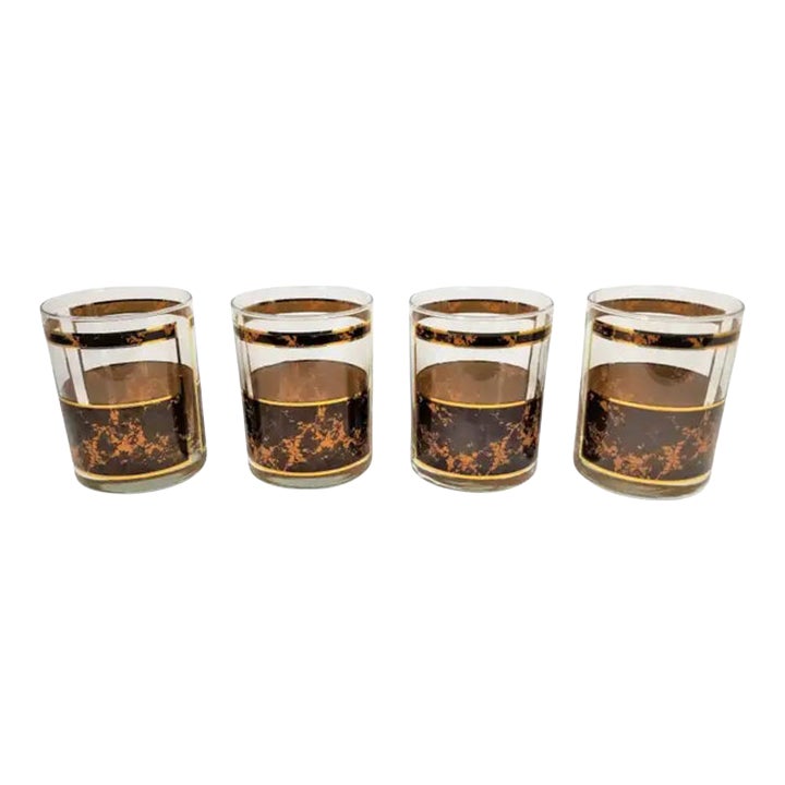 Georges Briard Glassware Barware Double Old Fashioned Set of 4 | Chairish