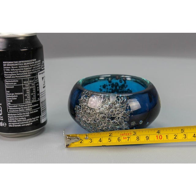 Small Blue Bubbled Glass Bowl by Zwiesel, Germany, 1970s | Chairish