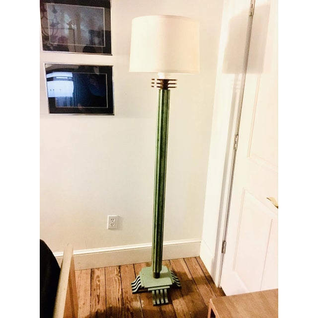 1930s Streamline Moderne Bronze & Glass Floor Lamp Frame | Chairish