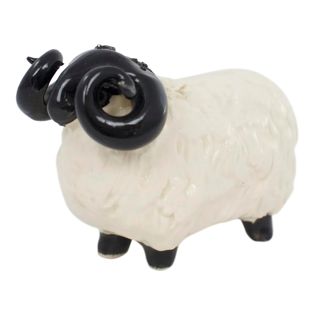 1950's Signed Pottery Ram | Chairish