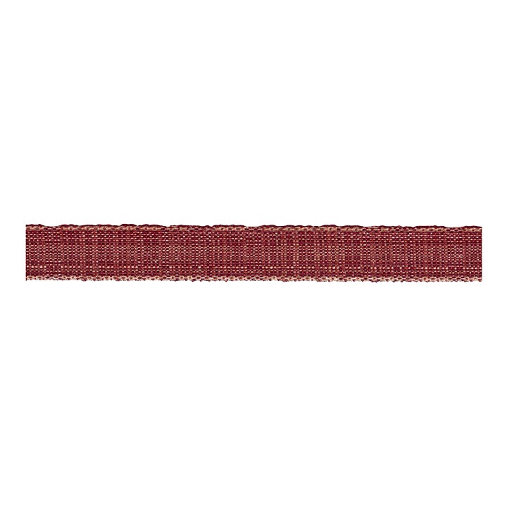 Schumacher Tweed Tape Narrow In Red | Chairish