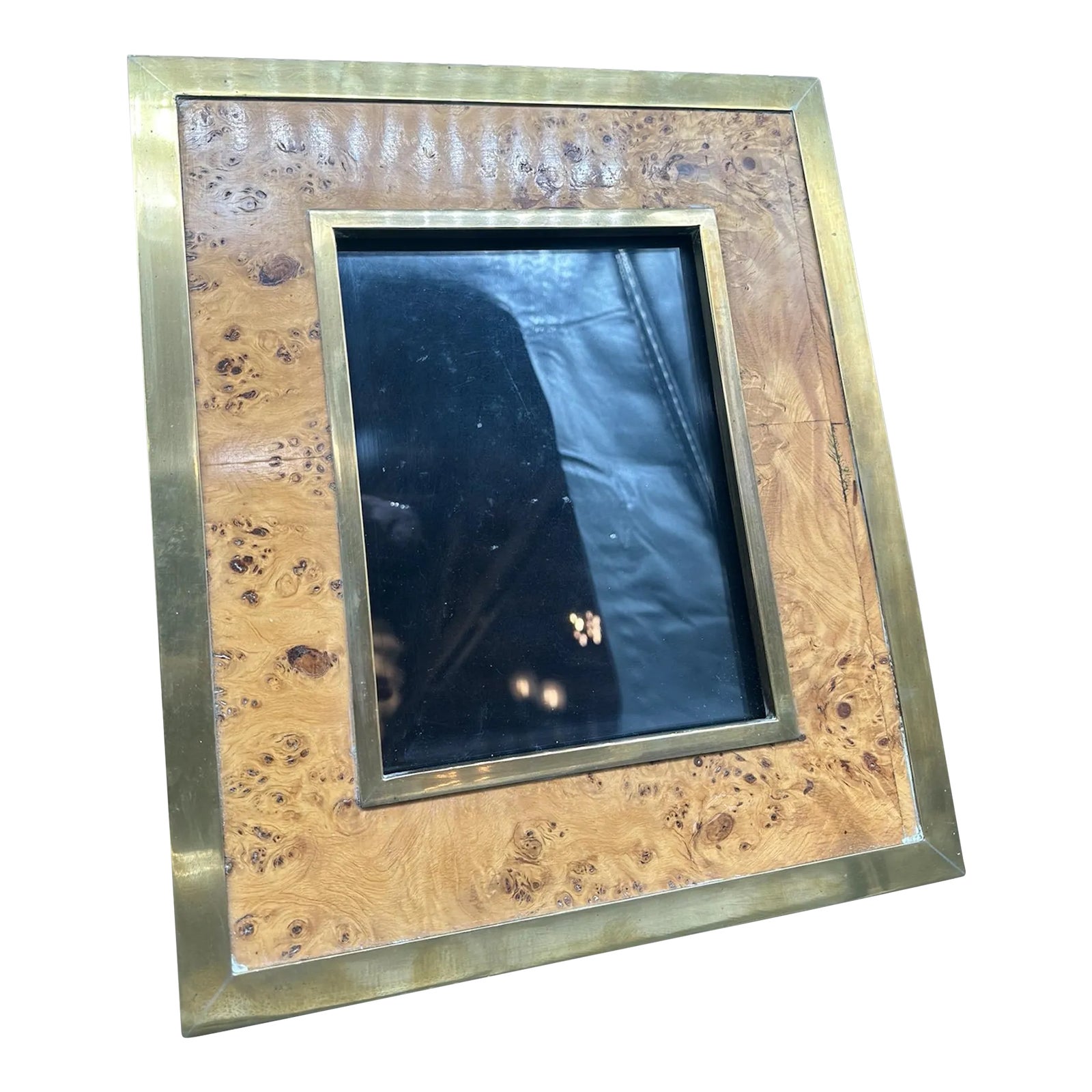 Vintage Italian Briar Wood Picture Frame 1980s | Chairish