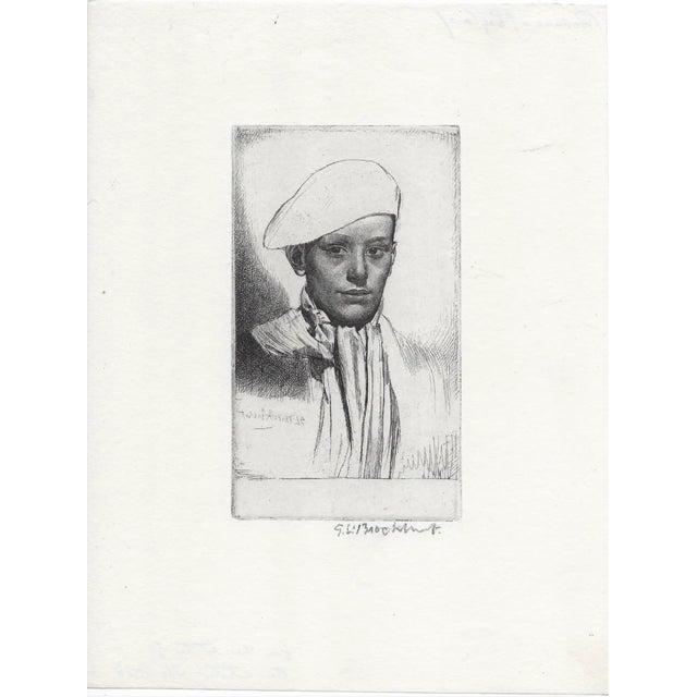 1927 Gerald Brockhurst Cypriano Etching | Chairish