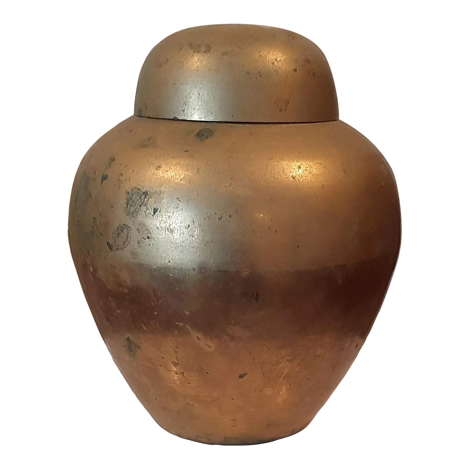Vintage Brass Ginger Jar With Lid | Chairish