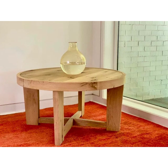 Contemporary Modern Solid Oak Table | Chairish