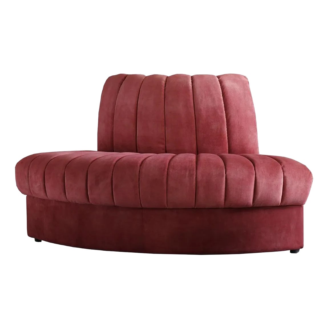 Matthew Izzo Home - Estelle Raspberry Velvet Curved Modular Sofa Piece ...