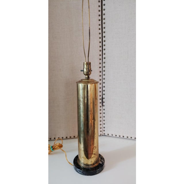 Early 20th Century Trench Art Brass Artillery Shell Lamp With Shade ...