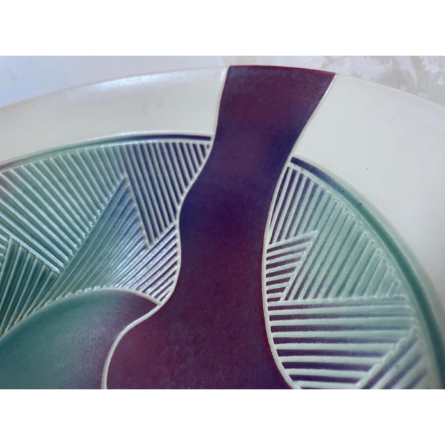 1990s Wayne Bates Postmodern Studio Pottery Bowl | Chairish