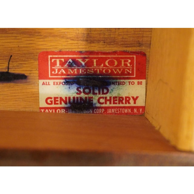 Taylor Jamestown Solid Cherry Colonial Early American 22" Nightstand | Chairish