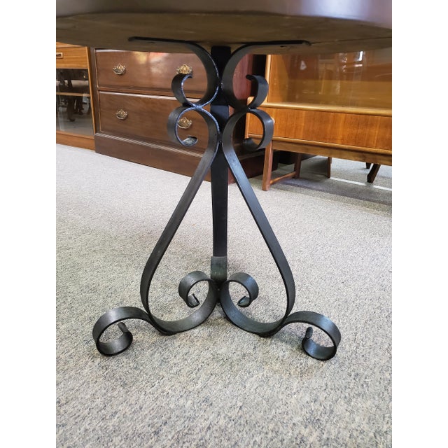 Vintage Traditional Iron/Metal Side Table | Chairish