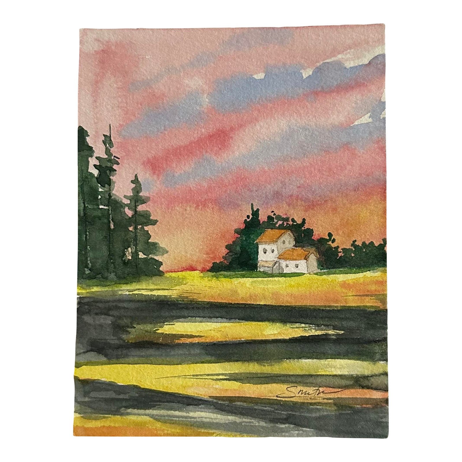 Original Watercolor Landscape Painting by Nancy Smith “White House in ...