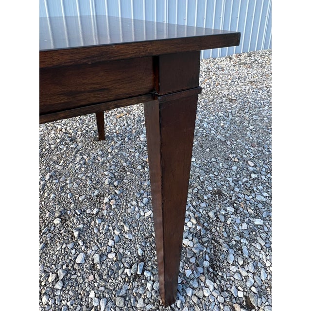 Ethan Allen Farmhouse Style Rustic Mahogany Dining Table | Chairish