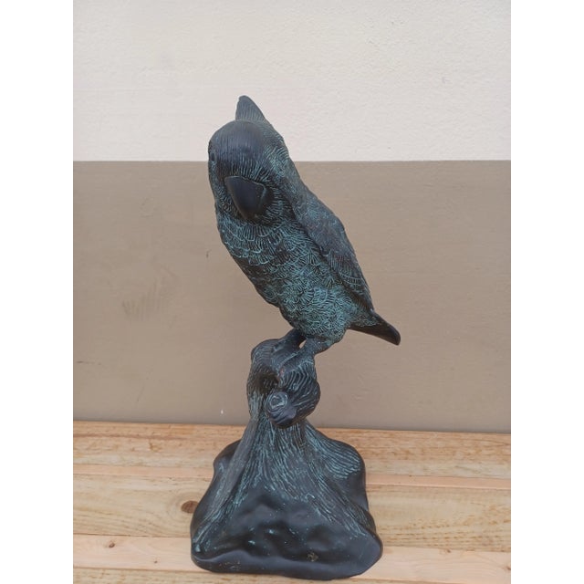 Mid 20th Century Maverick Parrot Sculpture With Patina | Chairish