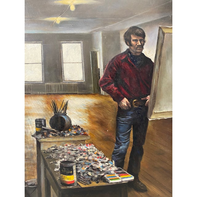 Harry McCormick (New York, B. 1942) "The Artist Studio" Original Oil ...