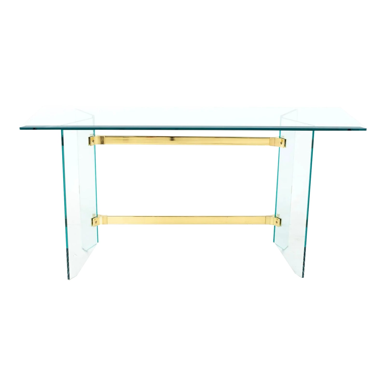 Pace Glass Foyer Entry Console | Chairish