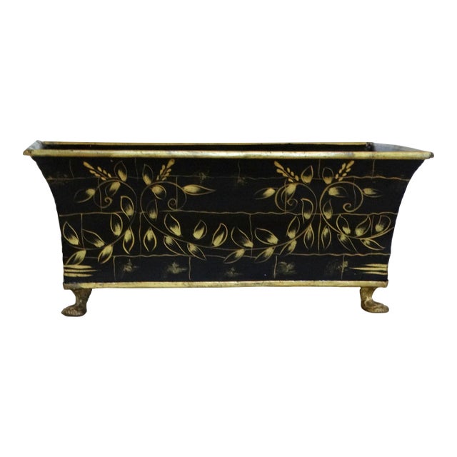 Antique French Tole Footed Jardiniere Cachepot | Chairish