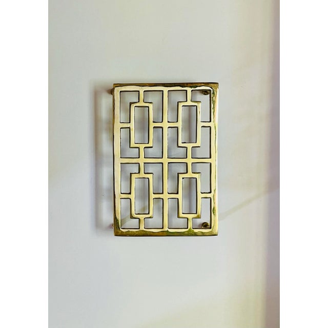 Vintage Indian Brass Rectangular Trivets- a Pair | Chairish