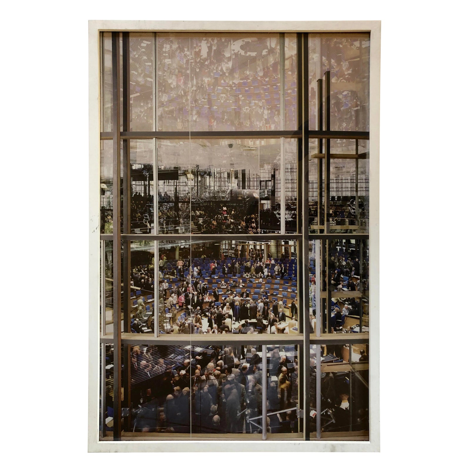 Vintage Wall Art Lithograph "Assembly Room Interior" | Chairish