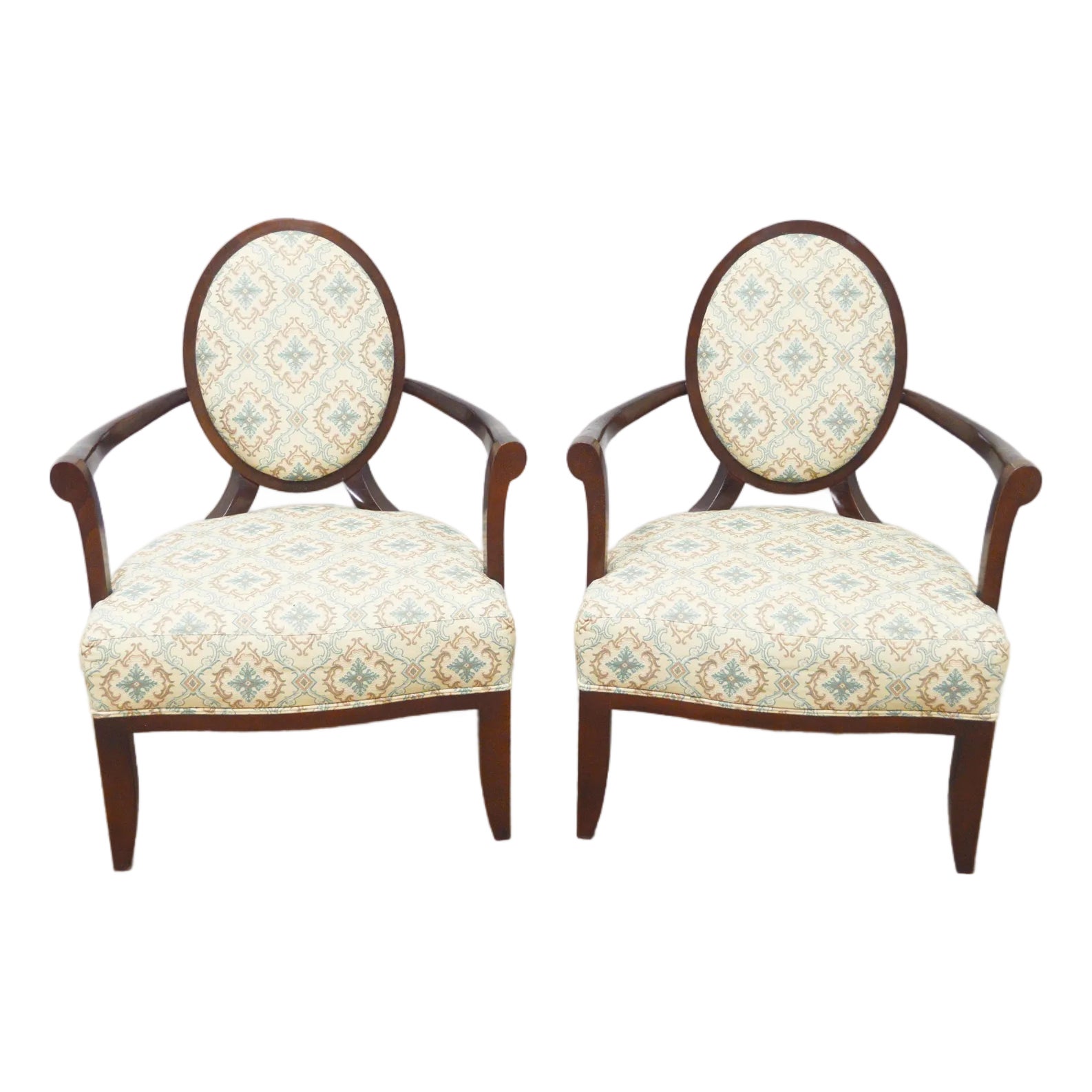 Barbara Barry for Baker Arm Chairs Set of Two | Chairish