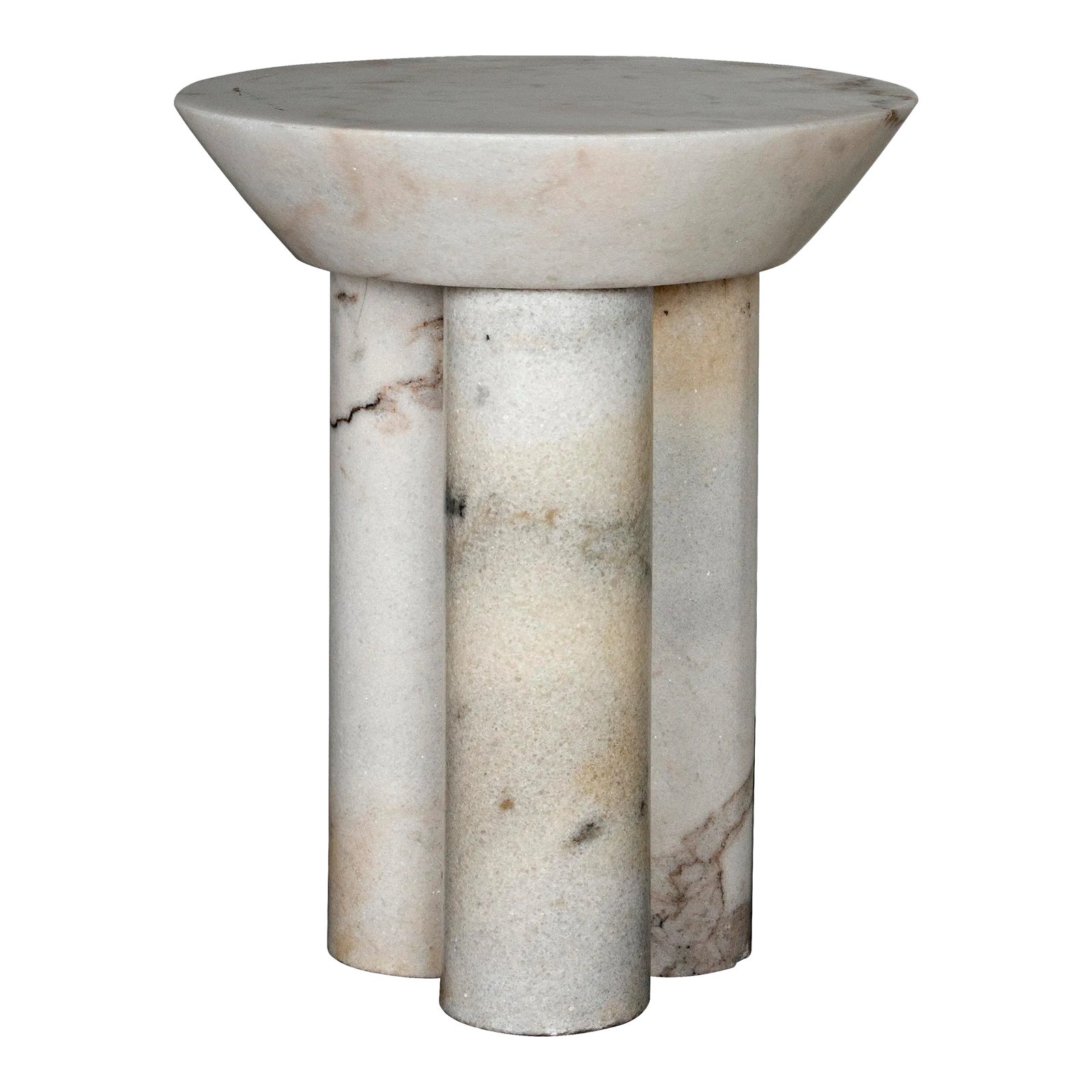 NOIR Nox Side Table, White Marble | Chairish