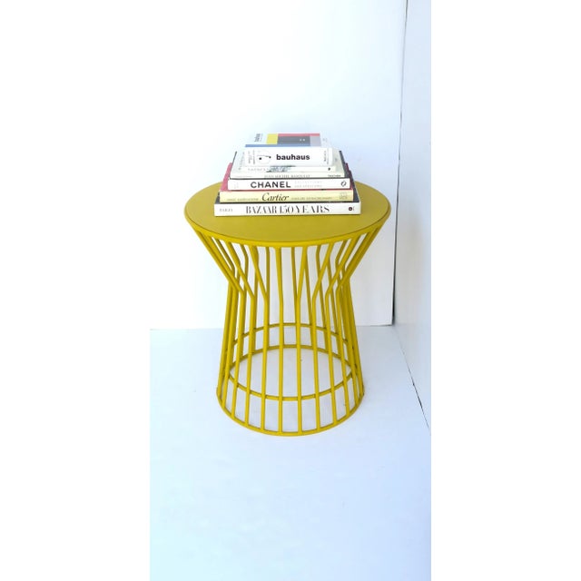 Yellow Round Side or End Table | Chairish