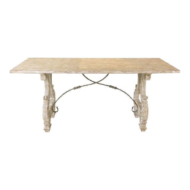 Antique French Trestle Table | Chairish