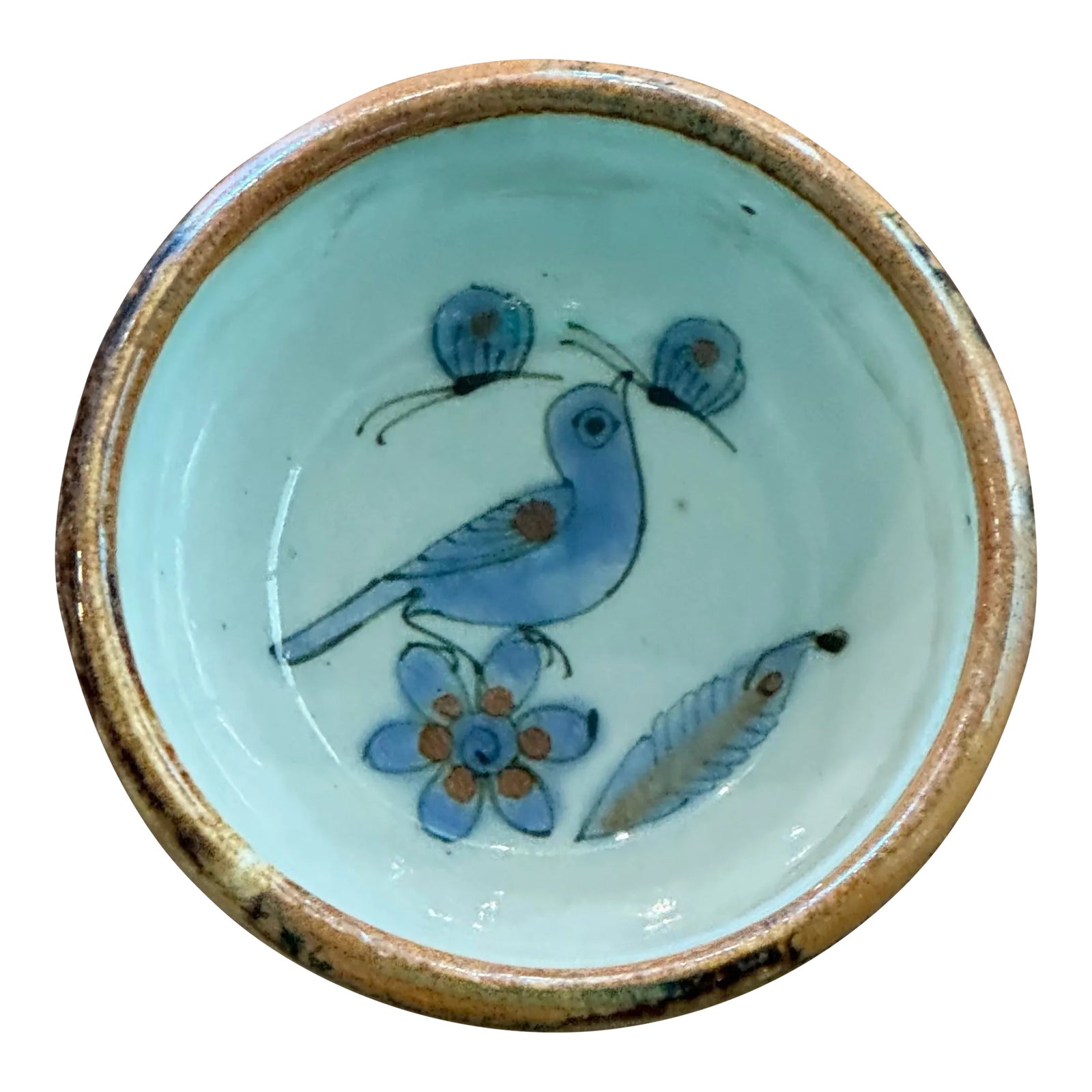 Vintage Signed Ken Edwards El Palomar Mexican Pottery Bowl | Chairish