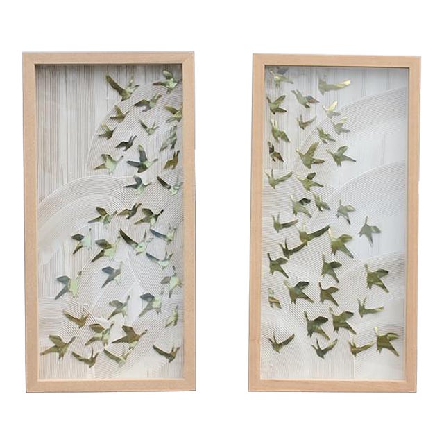 Birds in Flight Wall Art - Set of 2 | Chairish