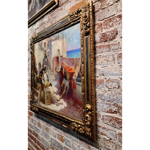 Glenn Crawford Sheffer-Barbarossa Pirates Looting a Village-1920s Oil ...