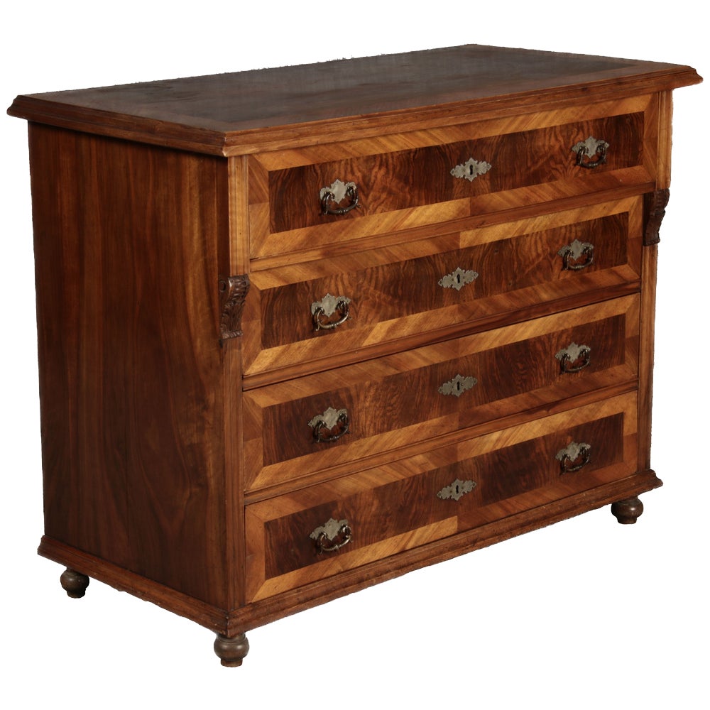 Wilhelminian Chest of Drawers in Walnut, 1880s | Chairish