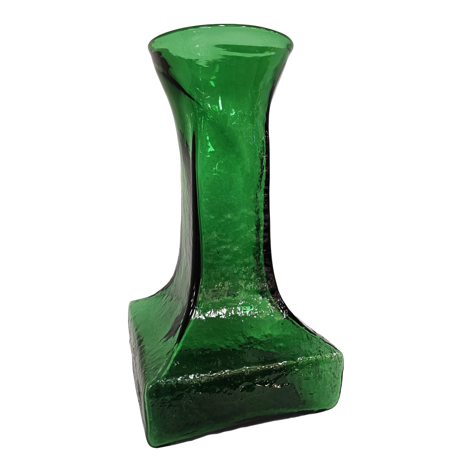 Mid Century Modern Greenwich Flint Glass Company Emerald Green Art ...