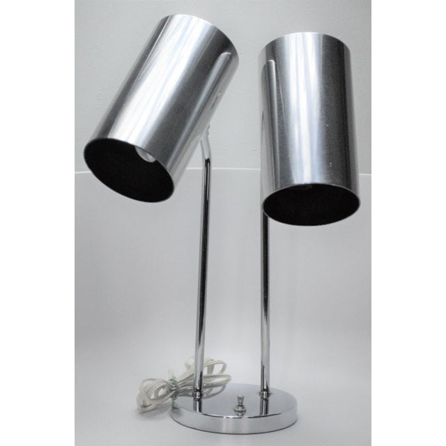 1960s Robert Sonneman Omi Koch & Lowy Double Headed Cannister Polished ...