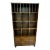 Campaign Style Leather Wrapped Bookcase | Chairish