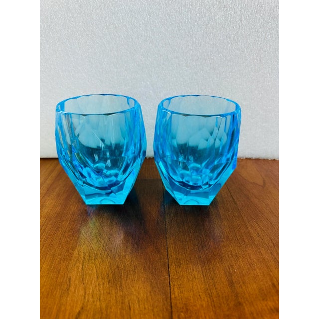 Vintage Italian Mario Luca Giusti Turquoise Acrylic Tumblers - a Pair ...