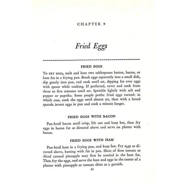 "Egg Cookery: For Breakfast Luncheon and Dinner" 1945 Wallace, Lilly ...