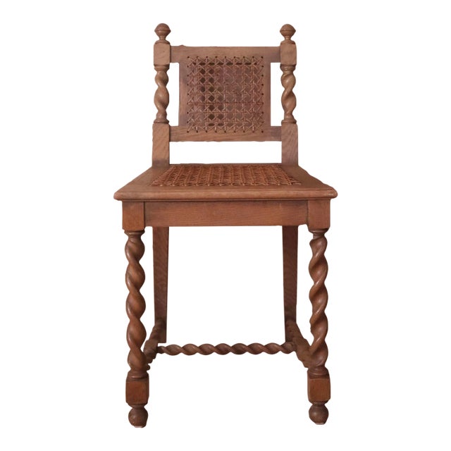 Antique Barley Twist & Cane Chair by John D. Raab Co. | Chairish